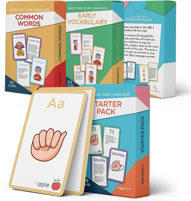 Learn American Sign Language Flash Cards
