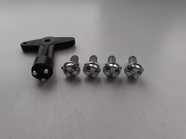 FORD 7 SPOKE Softline Alloy Wheel Locking Centre Cap Bolts X4 Plastic ...