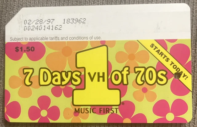 RARE 1996 FLOWER VH1: 7 Days of 70's MTA Metrocard Limited Edition ...