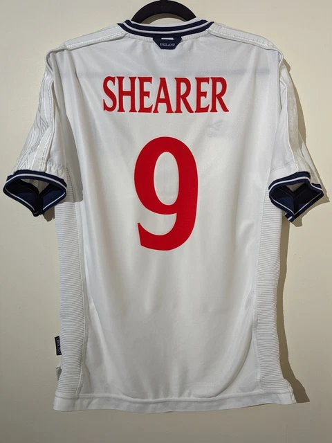 VINTAGE UMBRO ENGLAND 2000 Shearer 9 Home Shirt / Jersey Large £91.00 ...