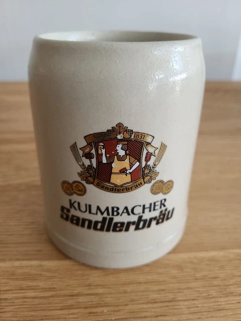 GERMAN STONEWARE BEER Bier Stein 0.4 Litre - Kulmbacher Sandlerbrau £10 ...