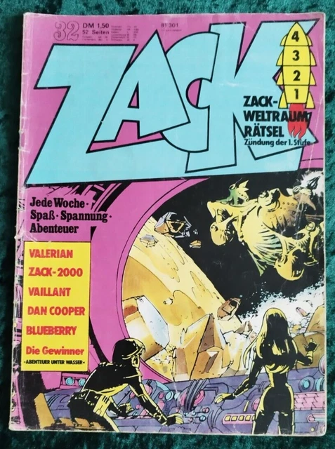 QUADERNO FUMETTI ZACK n. 32/1973, incl puzzle spaziali e pezzo di ...