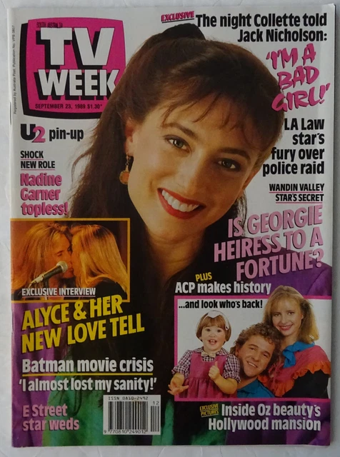 TV WEEK MAGAZINE - September 1989 - Georgie Parker - U2 Poster EUR 12 ...