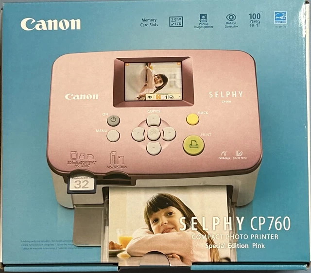CANON SELPHY CP760 Compact Photo Printer Special Edition Pink NEW $59. ...