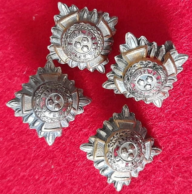 BRITISH ARMY OFFICERS Pips Silver, Gilt and Enamelled. 16x16mm x 4 £4. ...