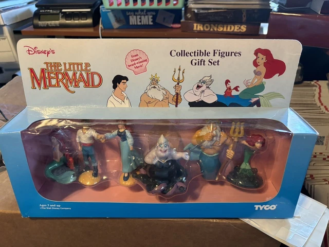 DISNEY LITTLE MERMAID Collectible Figures Gift Set Tyco 6 Figure Set ...
