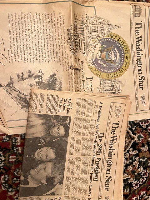JIMMY CARTER INAUGURATION issue January 20 1977 The Washington Evening ...