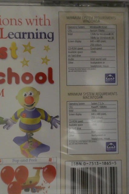 CD-ROM:JEWEL CASE(PS):MY FIRST CD-ROM:Toddler School Dorling Kindersley ...