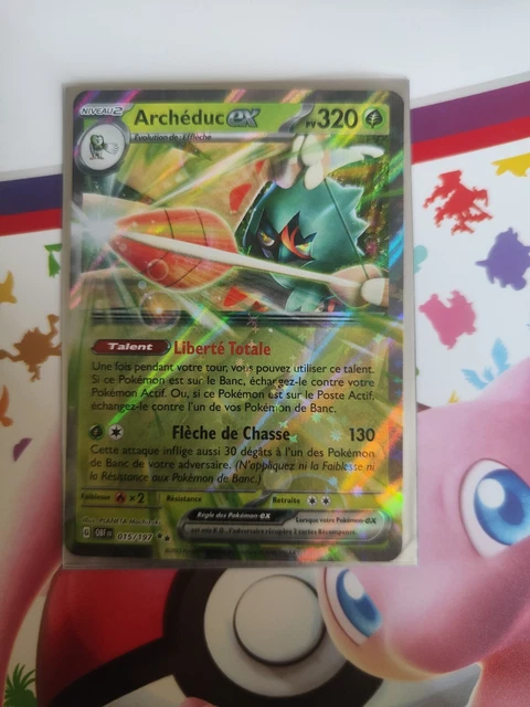 CARTE POKÉMON ARCHÉDUC EX 015/197 Flammes Obsidiennes Ev3 EUR 5,00 ...