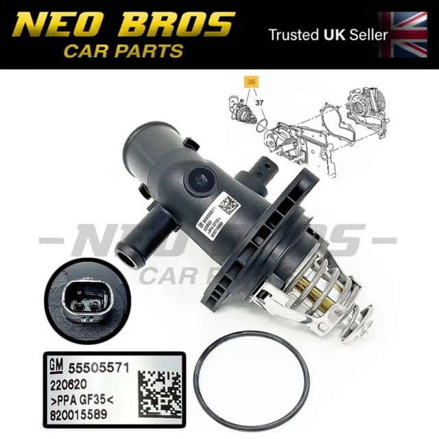 GENUINE GM THERMOSTAT Vauxhall Antara Cascada Insignia Zafira 2.0D CDTI ...