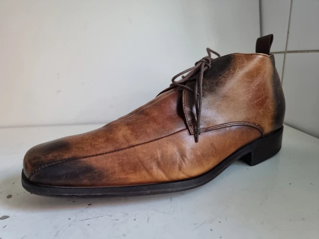 NEXT ITALIA UK 9 Eu 43 Mens Brown Real Leather Ankle Chelsea Formal ...