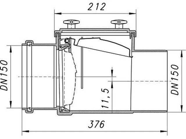 Ruckstauklappe Dn 150 Fakalwasser