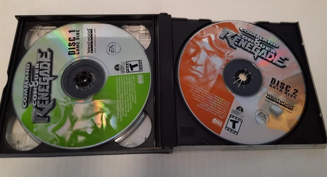 COMMAND & CONQUER C&C red alert 2 w/ Renegade PC Discs Only 4 Disc $7. ...