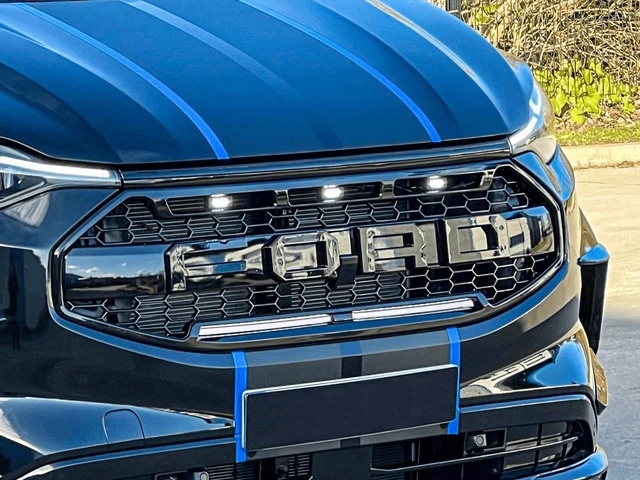 POUR FORD TRANSIT Custom 2024+ Grille Style Raptor Noir Brillant EUR ...