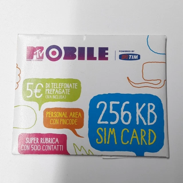 RARA SCHEDA TELEFONICA Sim Card MTV MOBILE TIM 2008 Phone Card EUR 5,90 ...