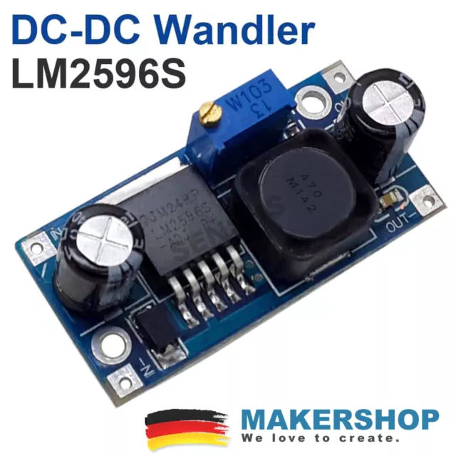 LM2596S DC SPANNUNGSWANDLER Spannungsregler LM2596 Arduino Board Step ... LM2596S DC SPANNUNGSWANDLER Spannungsregler LM2596 Arduino Board Step ...