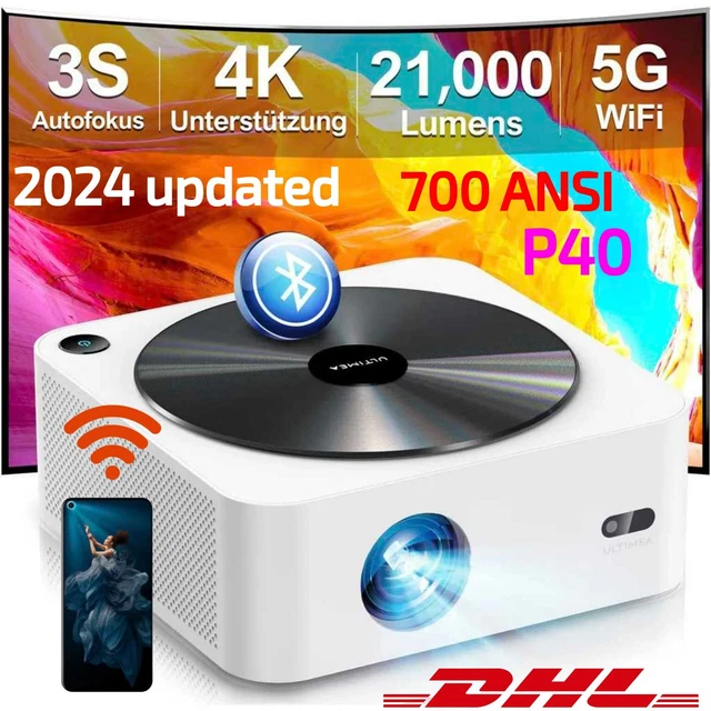 APOLLO P40 BEAMER 4K Unterstützt 700 ANSI-Lumen mit Hindernisvermeidung ...