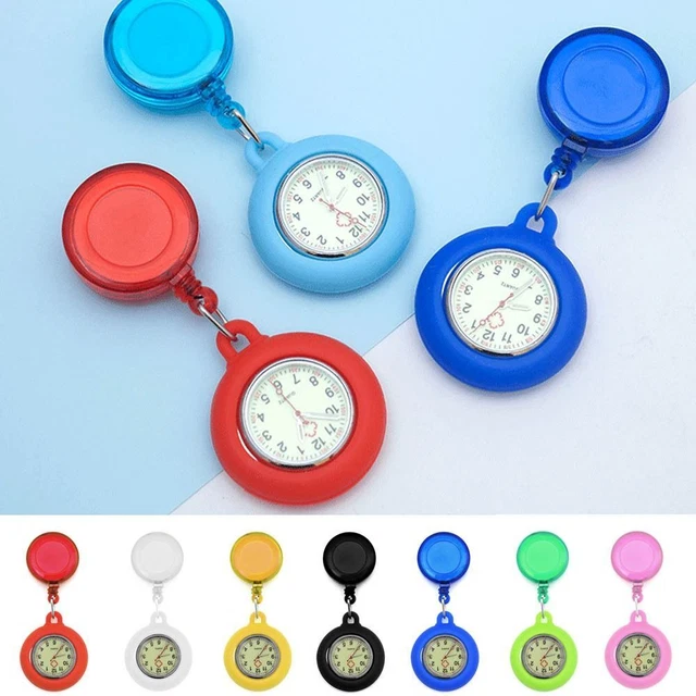 SILICONE POCKET WATCH Hanging Fob Watch Retractable Nurse Watch for ...