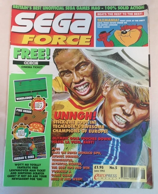 MAGAZINE - SEGA Force Magazine Issue #5 June 1992 Tazmania Football ...