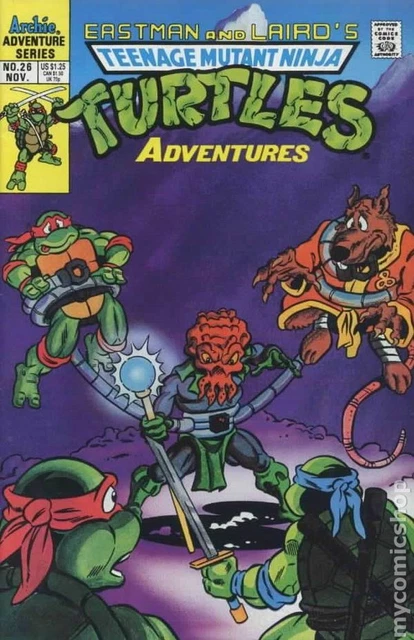 TEENAGE MUTANT NINJA Turtles Adventures #26 FN/VF 7.0 1991 image stock ...