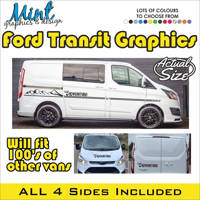 FORD TRANSIT CUSTOM SWB compatible CAMPER van Motorhome GRAPHICS DECALS ...