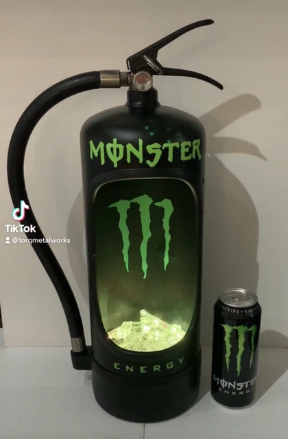 MONSTER ENERGY DRINK Up Cycled Fire Extinguisher Display Light £75.00 ...