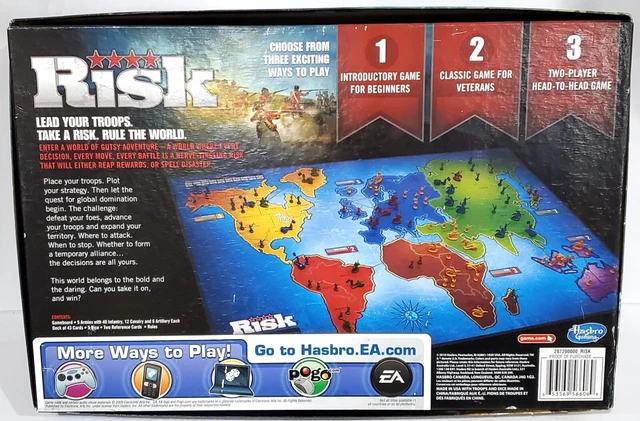 RISK THE BOARD Game of Global Domination Hasbro 2010 army troops #28720 ...
