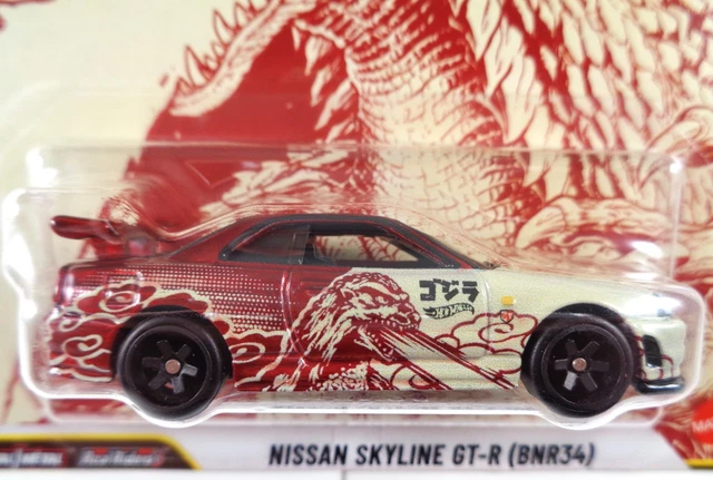 HOT WHEELS PREMIUM Pop Culture 2025 Godzilla Nissan Skyline Gt-R (Bnr34 ...