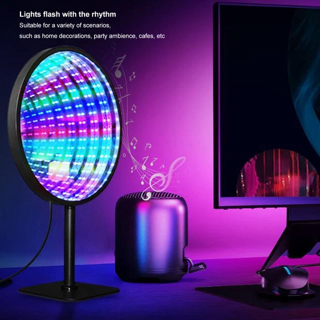 3D NIGHT LIGHT With Infinity Mirror 3D Tunnel Mirror Light RGB Infinite ...