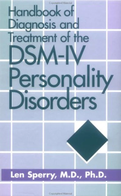 MANUEL DE DIAGNOSTIC Et Traitement De The Dsm-Iv Personnalité Dis EUR 6 ...