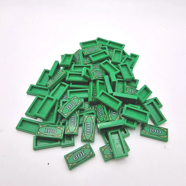 LEGO MONEY DOLLAR Bill $$$ Green Money Tile X20 Per Pack 3069 Px7 £4.49 ...