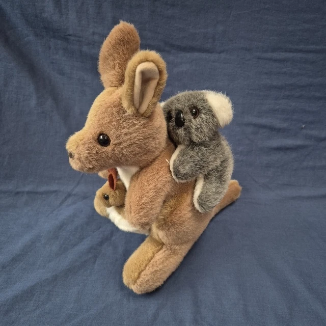 AUSSIE BUSH TOYS Kangaroo with Joey Plush Soft Toy and Koala Bear Plush on Back £45.00 - PicClick UK