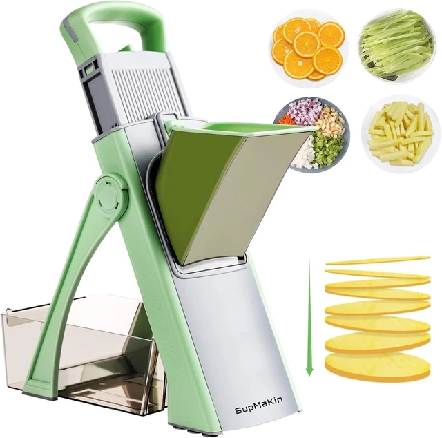 SAFE MANDOLINE VEGETABLE Slicer Adjustable Vegetable Chopper Mandolin ...