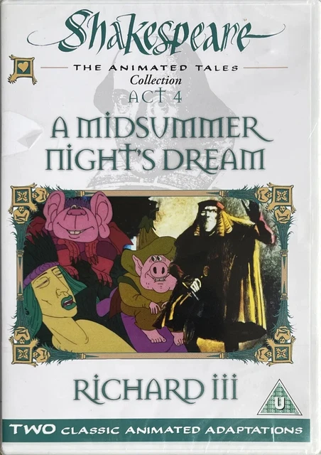SHAKESPEARE: THE ANIMATED Tales Act 4 Midsummer Night's.. & Richard III ...