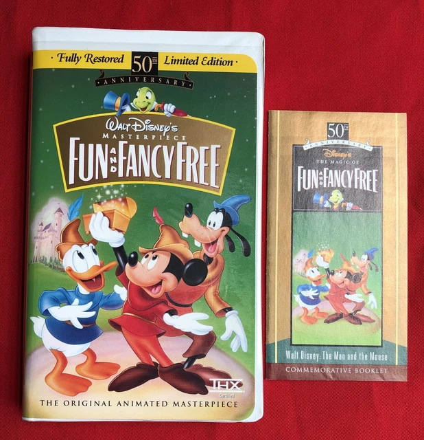 FUN AND FANCY Free Disney VHS Fully Restored 50th Anniversary Limited ...