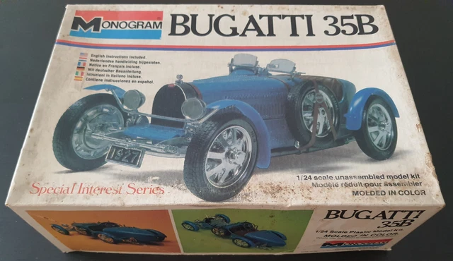 VINTAGE MONOGRAMM 1/24 Maßstab Bugatti 35B Bausatz Grand Prix ...