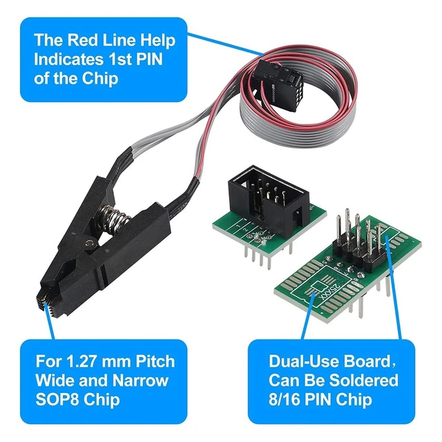FOR CH341A USB Programming Tool compatible with 2425 Series Flash ...