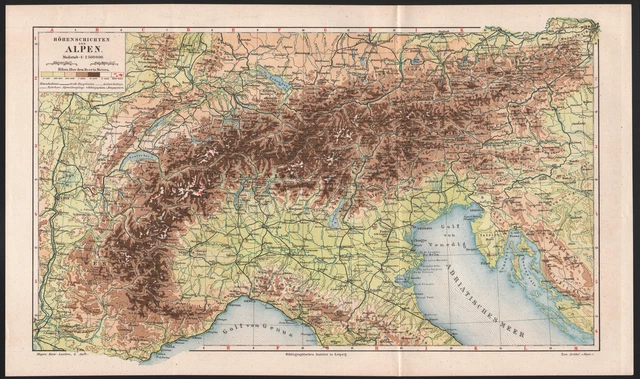 MAPPA ANTICA &MAPPA FISICA DELLE ALPI E DELLE TERRE INTORNO". Intorno ...