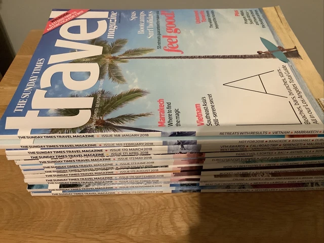 SUNDAY TIMES TRAVEL Magazines 2018, Every Month, Good Condition £4.50 ...