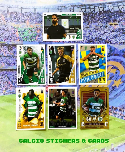 TOPPS MATCH ATTAX Extra 2023/24 2024 Sporting CP Team Set alle 7 Basis Folienkarten EUR 3,93 ...