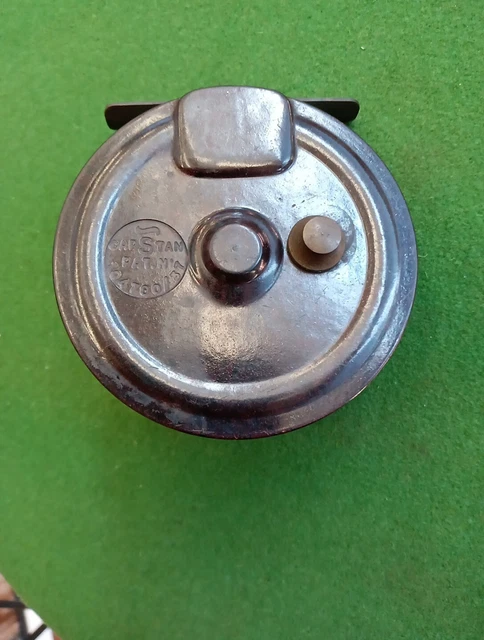 VINTAGE CAPSTAN FISHING Reel Patent Pend. 104780/37 - 10cm Diameter $19 ...