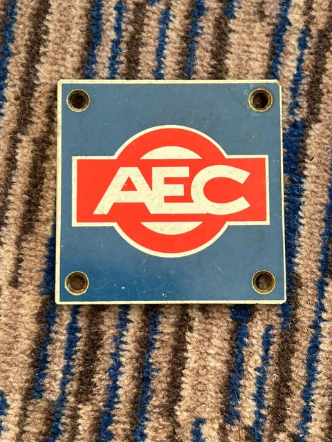 AEC TRUCK VAN Commercial Bus Coach Lorry Grill Engine Badge Square ...