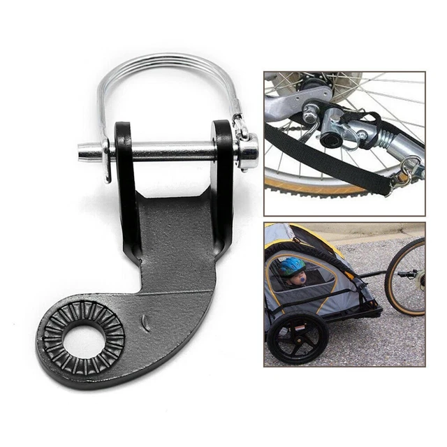 BIKE TRAILER HITCH Hook Coupler Attachment Hook Angled Elbow Rear Rack ...