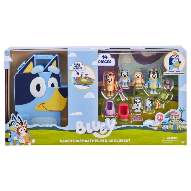 BLUEY COLLECTOR CASE Playset with Bluey's Family Fun Interactive Gift ...