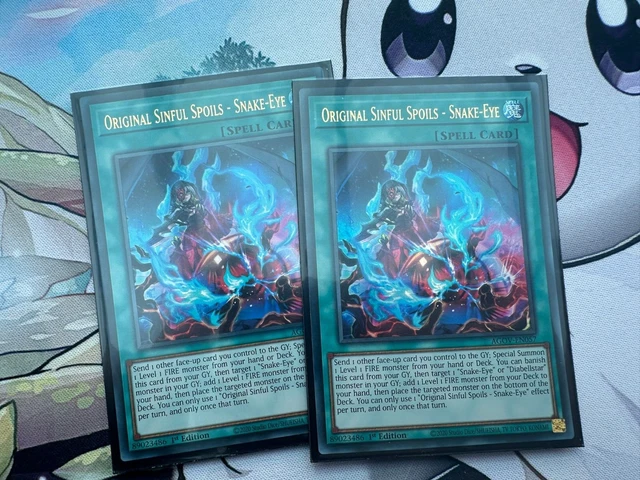 YUGIOH AGOV-EN057 ORIGINAL Sinful Spoils Snake-Eye 1st Edition Ultra Rare x1 EUR 5,77 - PicClick IT
