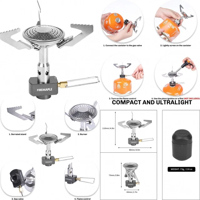FIRE-MAPLE BUZZ FORNELLO a Gas da Campeggio Portatile Mini Bruciatore ...
