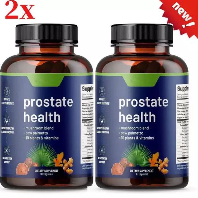 Prostate Health Capsules Natural Support For Mens Wellness 60 Count 2x