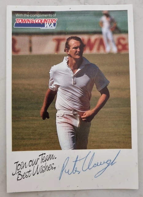 PETER CLOUGH SIGNED Postcard Sized Approx Cricket Picture Photo Card ...