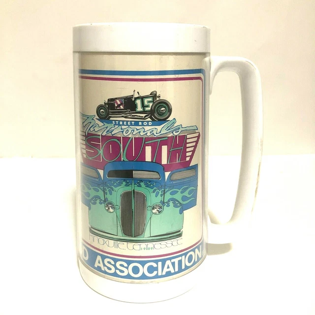 TAZZA TERMICA VINTAGE Nsra Anni '80 Street Rod Run Nationals South Beer ...