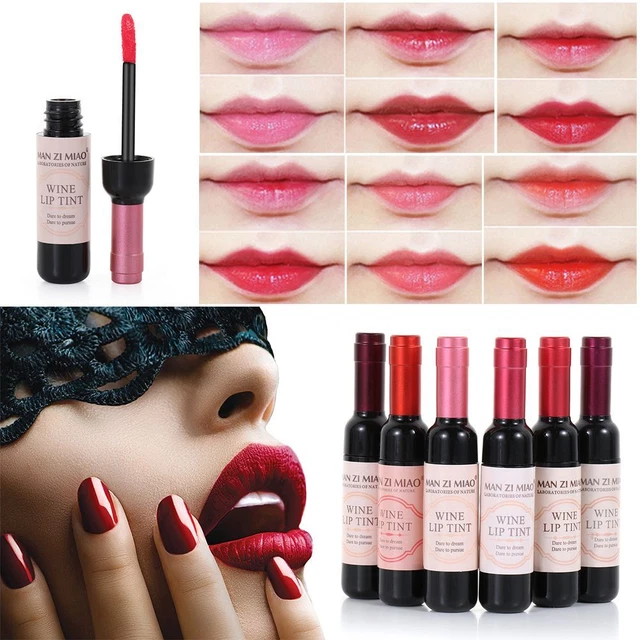MATTE LIP STAIN Lip Glaze Lip Gloss Wine Bottle Liquid Lipstick Wine ...